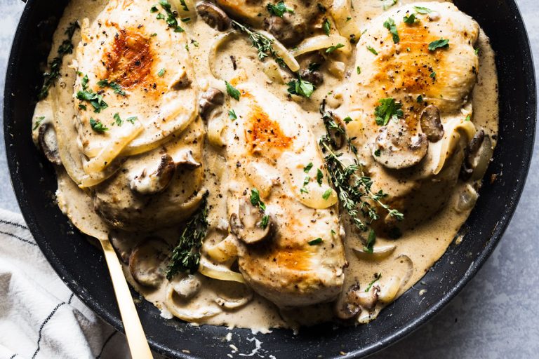Chicken Breast with Mushroom Sauce - All the King's Morsels